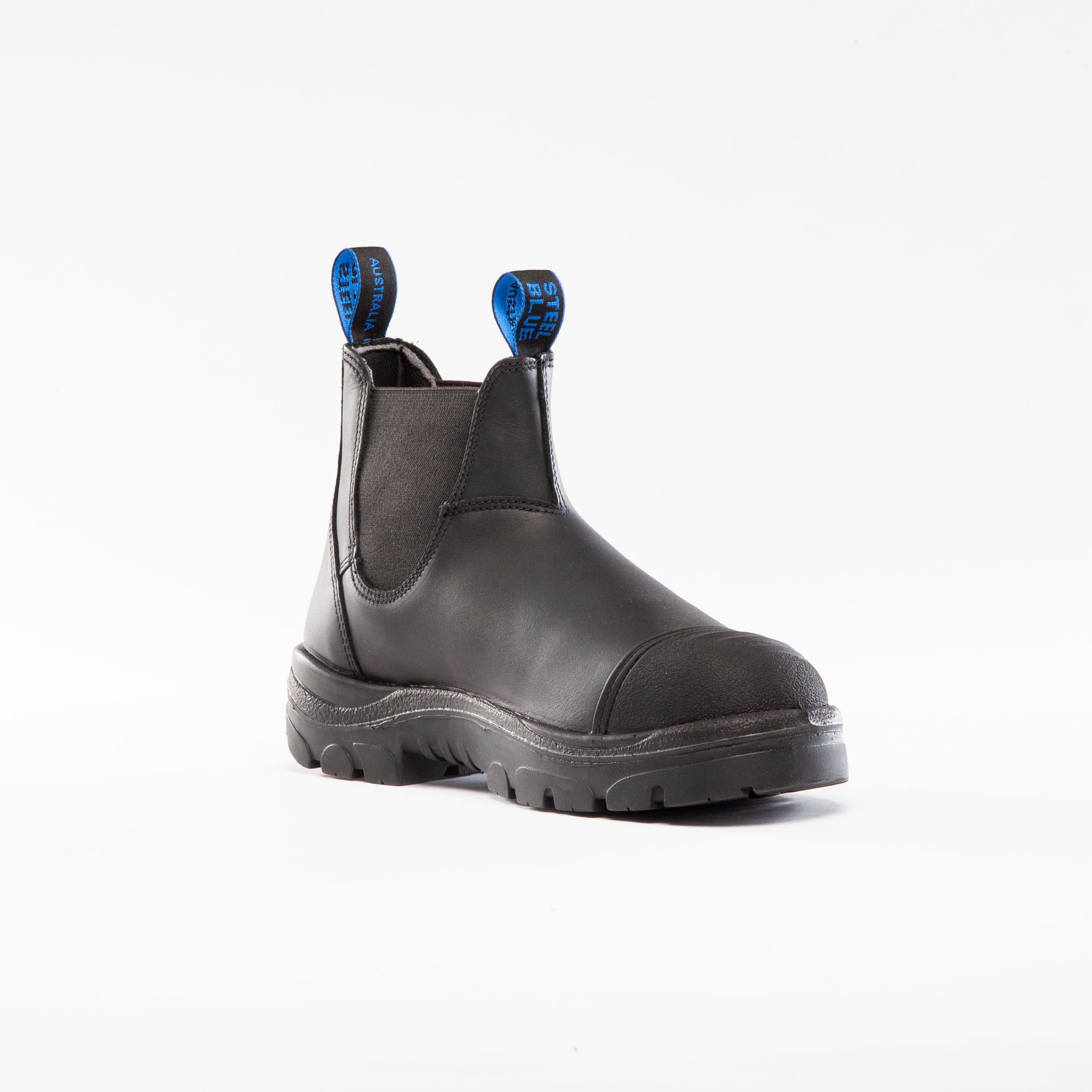 Steel Blue Hobart Scuff Cap Elastic Side Safety Boots 312601 – Safety ...